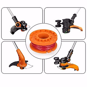 Trimmer Spool Line for Worx WA0010,Edger Spool fits for Worx Trimmer spools Weed Eater String,Weed Wacker Spool Replacement Parts,Trimmer Line Refills 0.065 inch for Electric String Trimmers 10 pack