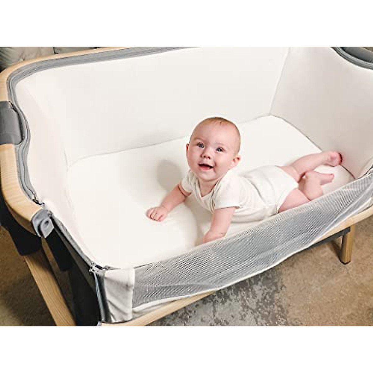 Bassinet Bed Sheets – Premium Bassinet Fitted Sheet for Halo, Mika Micky, Maxi COSI & Others - 4 Pack 100% Jersey Knit - Bassinet Bedding for Standard Size Oval or Halo Bassinet Pads for Boys & Girls