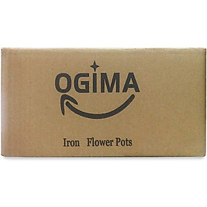 OGIMA 10 Piece Metal Iron Hanging Flower Pots,Multicolor