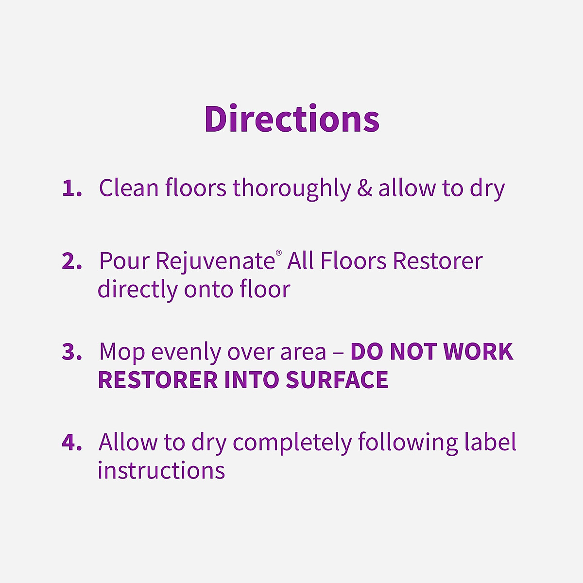 Rejuvenate All Floors Restorer and Polish Fills in Scratches Protects & Restores Shine No Sanding Required (128 oz)