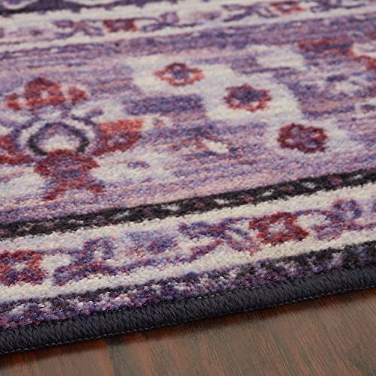Mohawk Home Prismatic Marshall Purple Floral Ornamental (5' X 8') Area Rug