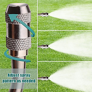 All Metal 29 Inches Sprayer Wand,Suitable for 1/2" & 3/8" Hose Quick Connectors, 1/4" & 3/8" Brass Barb Sprayer Wand Replacement Built-in Shut Valve Stainless Steel Spray Wand, w/Hose Connector