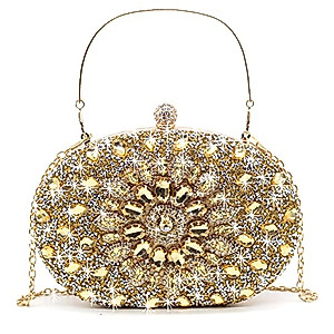 Crbeqabe Rhinestone Evening Clutch Bag for Women Bridal Diamonds Clutch Purses Wedding Purse Prom Cocktail Party Handbags