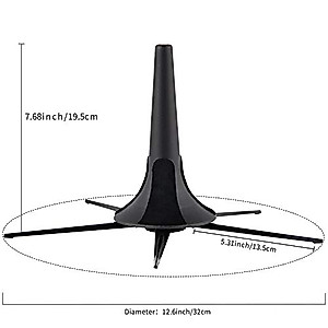 EASTROCK Portable Trumpet Stand Holder Metal with 5 Leg Foldable Detachable Trumpet Holder Stable Metal Legs for trumpet, Black (Stand)