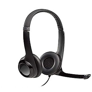 Logitech H390 USB Headset with Noise-Cancelling Mic Black , 16 Count