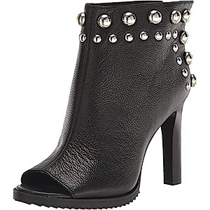Karl Lagerfeld Paris Women's Bonnie Peep Toe Bootie Brayden, Black, 8
