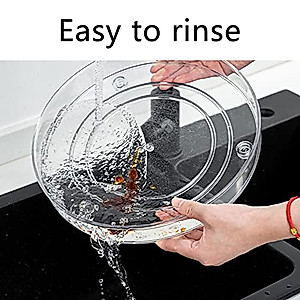 2 Pack Pantry Cabinet Lazy Susan, 10.6" Plastic Rotating Spice Rack Makeup Turntable Organizer for Cabinet, Pantry, Fridge, Farmhouse and Kitchen