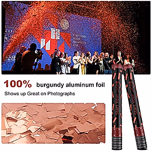 5 Packs Confetti Cannons, 15 Inch+Longer Confetti Shooters Party Poppers, Rose Gold Confetti Popper Air Powered for Birthday Wedding Celebration Halloween Decorations confetti Gun