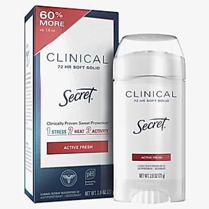 Secret Antiperspirant and Deodorant for Women Clinical Strength Soft Solid Sport Fresh 2.6 Oz