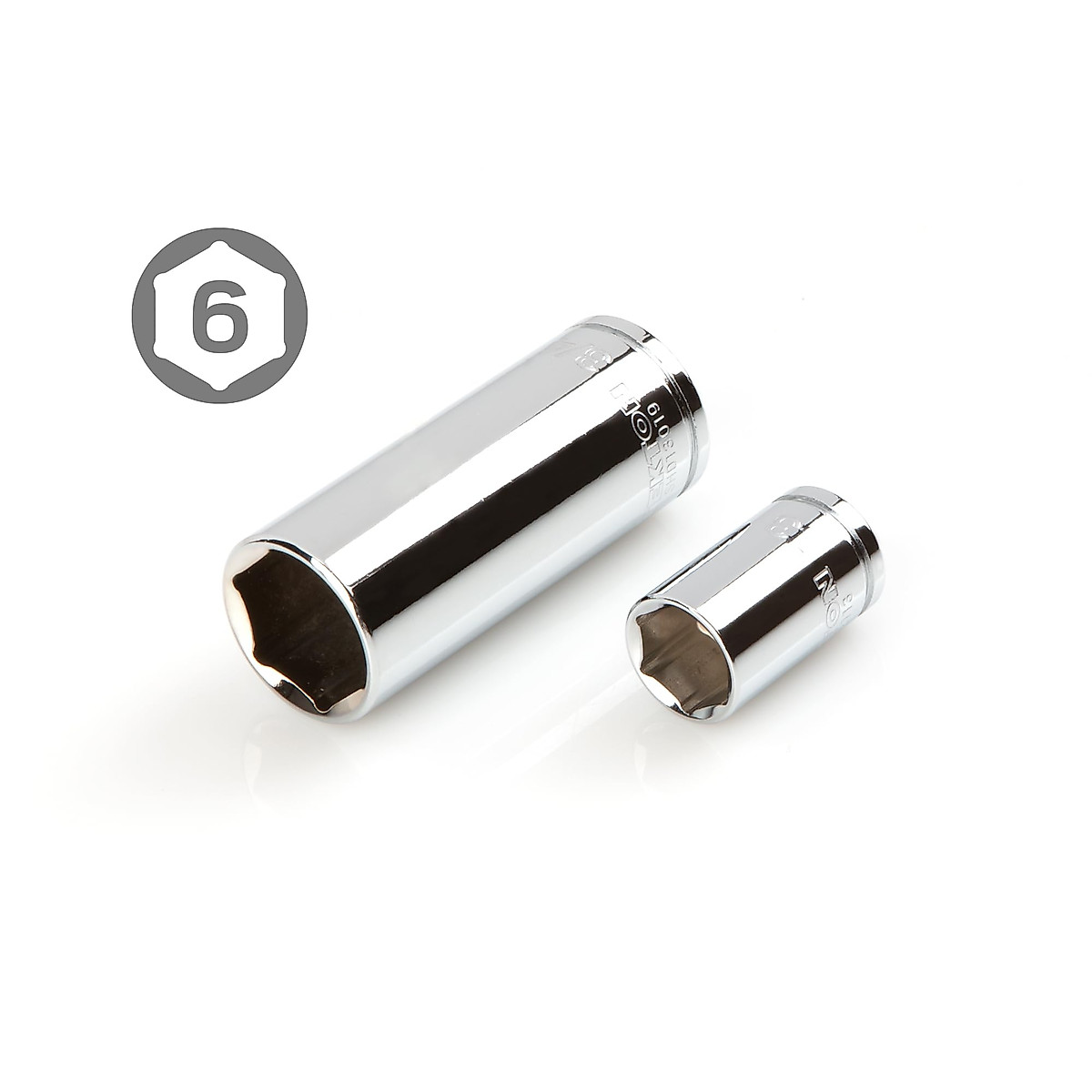 TEKTON 3/8 Inch Drive 6-Point Socket and Ratchet Set, 46-Piece (5/16-3/4 in., 8-19 mm) | SKT15301