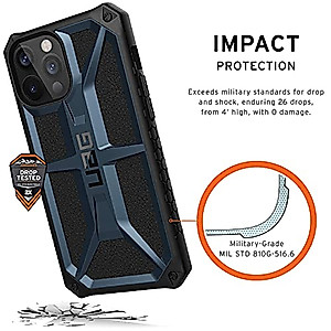 URBAN ARMOR GEAR UAG Designed for iPhone 12 Case/iPhone 12 Pro Case [6.1-inch Screen] Rugged Lightweight Slim Shockproof Premium Monarch Protective Cover, Mallard