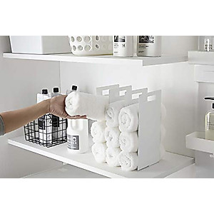 Yamazaki Home Tower White Interlocking Towel Organizer (Set of 2)