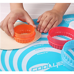 NELPLA Two Side Round Cookie Cutters,Biscuit Cutters and Fondant cake Cutters, Set of 6 PCS, Assorted color