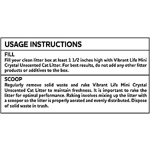 Vibrant Life Cat Litter Ultra Premium Crystals Litter, Unscented Non Clumping Cat Litter 4-Lb, 3 Packages One Pack