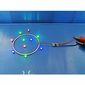 Taidacent 80mm Long Distance 5V Wireless LED Coil Inductive Coil and Ten Colorful Wireless LEDs Lights Brightness Adjustable Wireless LED Induction Wireless Charging Module