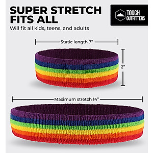 Running Headbands for Men and Women - Athletic Sweatband - Terry Cloth Bands for Basketball, Tennis, Football, Gym, Running, Cosplay & Costumes