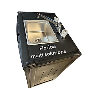 Portable Sink Self Contained Hand Wash Station with Cold and Hot Water Large