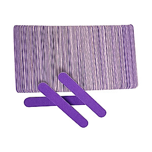 Mini Nail Files Bulk (100 Pcs), Double Sided Emery Board Nail File for Nature Nails, Manicure Tool Set Disposable Colorful Nail File for Home Salon Use Travel Size Men Women Kids Wood Board