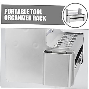 WHAMVOX Screwdriver Tool Storage Rack Silver or Pvc Portable Tool Organizer Rack Pe Tool Organizer Holder Tool Organizer Rack with Drawer