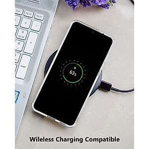 J.west Designed for Samsung Galaxy S23 Plus Case 5G 6.6", Soft Frosted Clear Case with Flower Cute Silicone Cover Elegant Floral Print Durable Slim Protective Phone Case for Women Girls