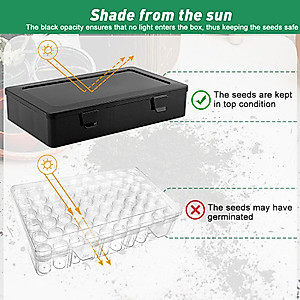 TLPCRKI 60 Slots Seed Storage Box, Opaque Light Proof Seed Organizer Storage Organizer with 3 Sheet Label Stickers, Seed Container for Flower Vegetable Plants Garden