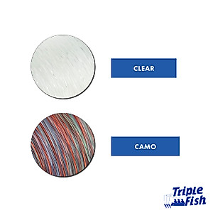 Triple Fish Monofilament Leader, 100 lb / 45.3 kg Test, 039 in / 1.00 mm Dia, Camo, 50 yd / 46 m