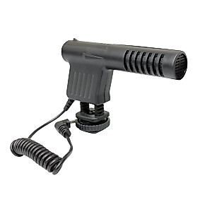 Opteka VM-8 Mini-Shotgun Microphone X-Grip Professional Camera/Camcorder Action Stabilizing Handle with Accessory Shoe for Flash, Mic, or Video Light