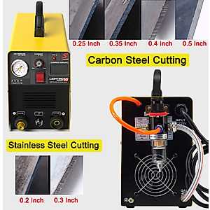 Plasma Cutter 55A Plasma Cutting Machine DC Inverter Plasma Cutting Equipment Dual Voltage 110V 220V with IGBT Technology Electric Digital Display, 1/2 Inch Clean Cut Portable Machine