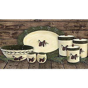 HiEnd Accents Rustic Pine Cone Serving Platter (EA)