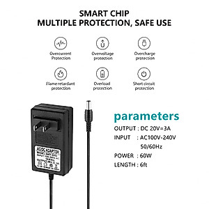 RCBCH Replacement for Massage Gun 20v Charger Adapter, Compatible with Theragun Elite, Theragun PRO G4, G3, G3PRO, G3-PRO Deep Tissue Massage Gun Adapter Power Supply Charging Cable Cord