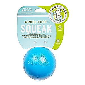 Outward Hound Orbee-Tuff Squeak Ball Blue Dog Fetch Toy