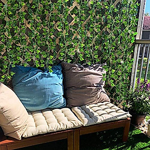 Zuvas 36 Pcs 252Ft Vines - Fake Vines Leaves, Artificial Ivy Garland, Hanging Vines - Vine Plants with Cable Tie - Fake Ivy for Wedding Party Garden Greenery Decor Outdoor Indoor Wall Decoration