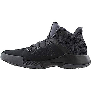 adidas Boy's Mad Bounce J Basketball Shoe, Utility Black/Black/Grey, 6.5 M US Big Kid