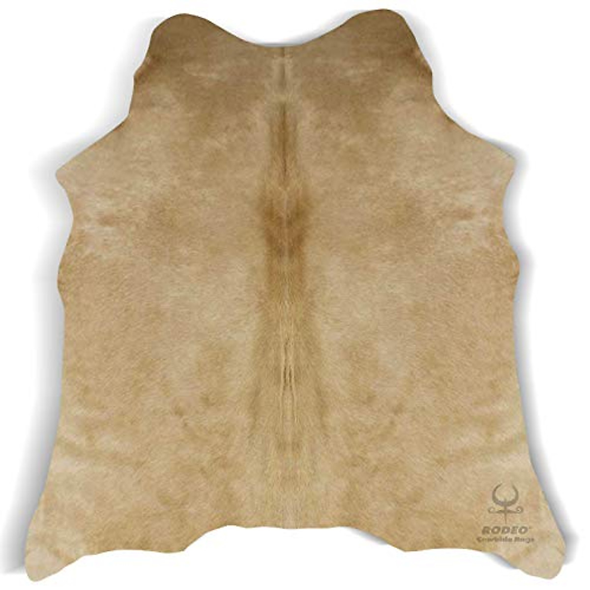 rodeo Cowhide Rug Giant Size Butter Cream 7x8 ft