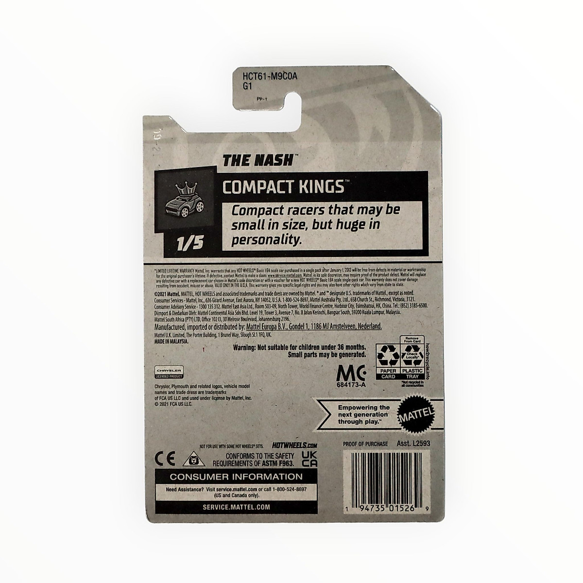 Hot Wheels 2022 - The NASH - 19/250 [Purple] Compact Kings 1/5