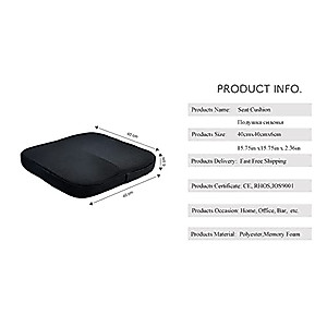 NNAA Orthopedic Cushion Ergonomic Chair Pad Memory Foam Seat Cushion Tailbone Sciatica Back Pain Relief Comfort Office Chair Car Seat Cushion Non-Slip style2