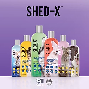 Shed-X Shed Control Shampoo for Dogs, 16 oz – Reduce Shedding – Shampoo Infuses Skin and Coat with Vitamins and Antioxidants to Clean, Release Excess Hair, and Exfoliate