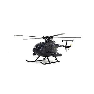 ANIXA DWIU MD500 C189 Little Bird RC Helicopter, 1/28 2.4G 4CH Single-Rotor RC Drone Aircraft with 6-axis Gyroscope Dual Brushless Motors 6G Simulation Plane Model (RTF Version)