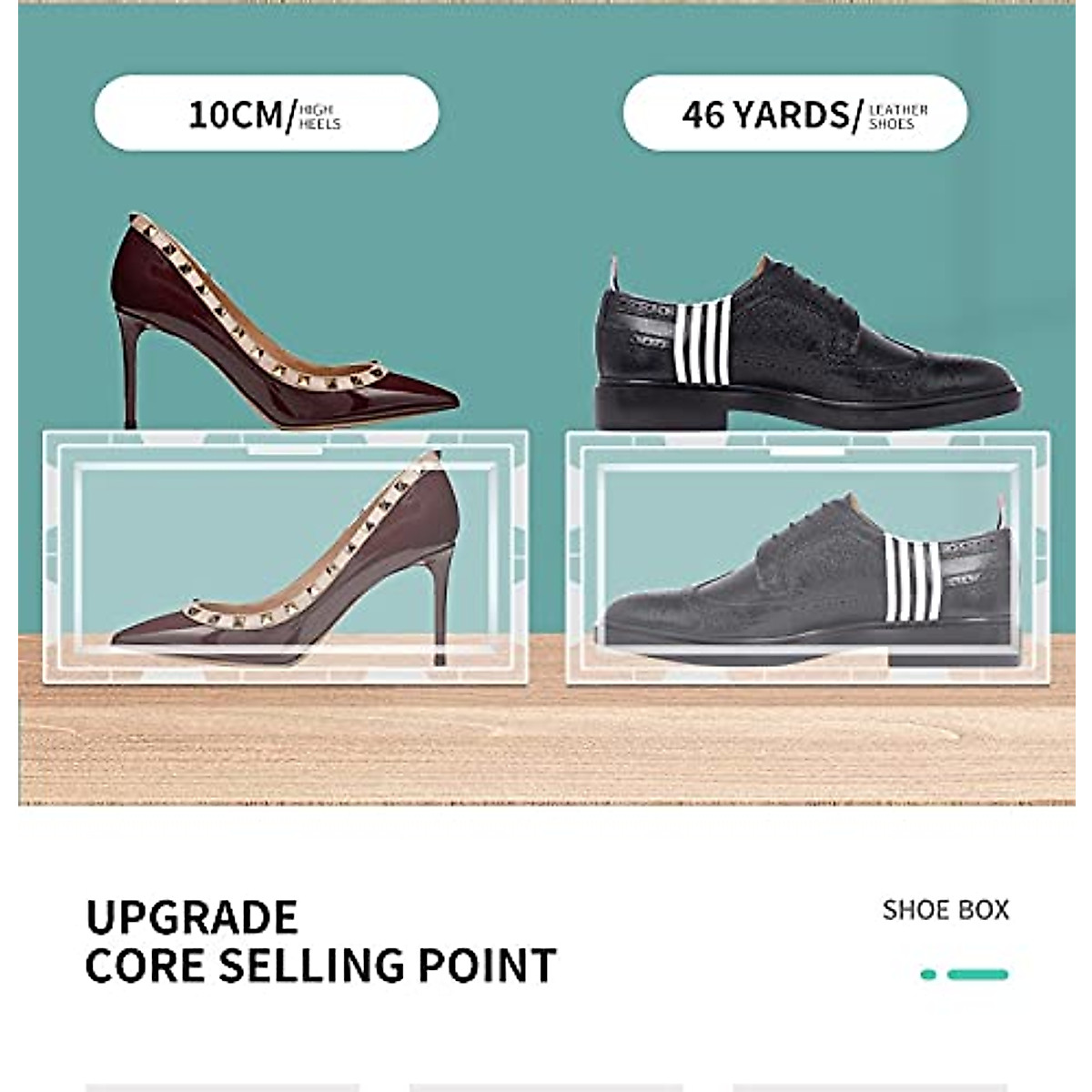 FARWIX Shoe Storage Boxes Clear Plastic Shoe Boxes Stackable, Shoe Storage 13 x 9.5 x 7in, Shoe Organizer with Lids,8 Pack Shoe Box, Front Opening Shoe Holder Containers, Storage Box for Multi-use