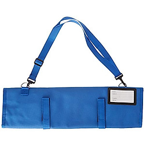 Mercer Culinary 7-Pocket Knife Roll Storage Bag, Blue