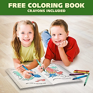 ToyVelt Dinosaur Toys Race Track Toy Set - Create A Dinosaur World Race 2021 Edition Dinosaur Playset Includes 3 Cars & Mega Ball and Container Gift for Boys & Girls Ages 3,4,5,6, Years Old and Up