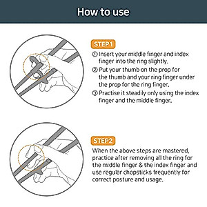 Edison Friends Training Chopsticks for Adults Right Handed, Beginner Chopsticks, Chopsticks Helper, Chopsticks for Beginners, Trainer Chopsticks, Easy Chopsticks, Practice Chopsticks, Made in Korea