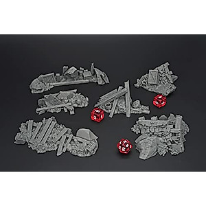 Urban Rubble by GameScape3D, 3D Printed Tabletop RPG Scenery and Wargame Terrain for 28mm Miniatures