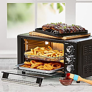 PowerXL Air Fryer Grill 8 in 1 Roast, Bake, Rotisserie, Electric Indoor Grill (Black Deluxe)
