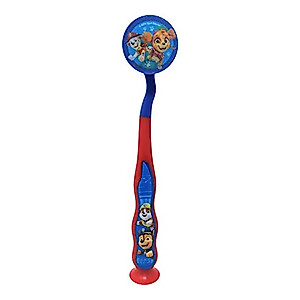 Firefly Nickelodeon Paw Patrol Kids Toothbrushes with Suction Cup and Toothbrush Cap - for Girls 3+ yrs. (2 Count (Pack of 1), Blue)