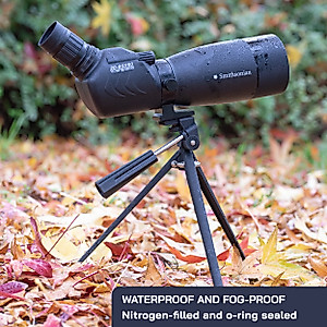 Omano Smithsonian Spotting Scopes for Target Shooting – 20-60x60 Spotting Scopes for Bird Watching – Best Spotting Scope with Tripod and Phone Adapter for Adults – includes Smithsonian Bird Guide