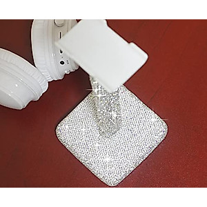 CARCHILE SH Luxury Rhinestones Headphone Stand Headset Holder Crystal (Silver)