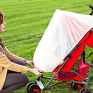 Diono Stroller Sun Net, Stroller Sun Shade, Universal Fit, Compatible with All Strollers, Car Seats, Baby Carriers, White