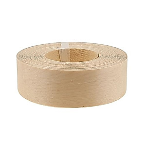 Edge Banding, PNXKTXO 2" 50ft Roll Wood Veneer Strips with Hot Melt Adhesive, Iron-on Wood Banding Strips for Cabinet Repair Furniture Restoration Wood Trim Birch