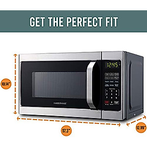 Farberware Classic Microwave Oven, 0.7 Cu. Ft., 700-Watt, with Child Lock, Brushed Stainless Steel